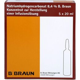 Natriumhydrogencarbonat B.Braun 8,4% Glas 5X20 ml