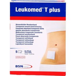 BSN Leukomed transp.plus sterile Pflaster 8x10 cm 5 St