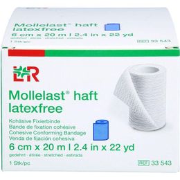 Lohmann & Rauscher Mollelast haft Binden latexfrei 6 cmx20 m blau 1 St
