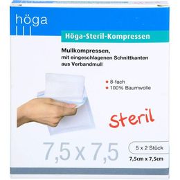 H&Ouml;GA-KOMPRESSEN 7,5x7,5 cm steril 8fach 5X2 St