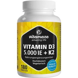 Vitamaze GmbH Vitamin D3 K2 5000 I.E./100 &mu;g hochdosiert Tabl. 180 St