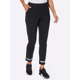 WITT Damen Jerseyhose in Kn&ouml;chell&auml;nge, schwarz, Gr&ouml;&szlig;e 48