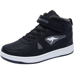 Sneaker Kangaroos "Kalley II EV", M&auml;dchen, Gr. 29, schwarz-wei&szlig; (schwarz, wei&szlig;), Synthetik, Schuhe Sneaker, Warmfutter,Winterschuhe, Schn&uuml;rboots, Sneakerboots