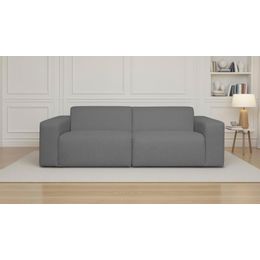 3-Sitzer OTTO HOME "Koa, 228 cm, Modulsofa in Cord, Chenille, Struktur, Webstoff", grau, B:228cm H:88cm T:98cm, 62% Polypropylen, 32% Polyester, Sofas, Designsofa, weicher Lounge-Sitzkomfort, Welleunterfederung, bodentief