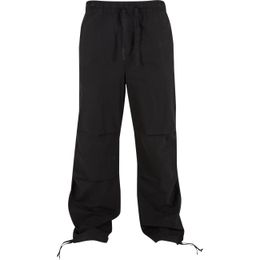 Stoffhose Urban Classics "Urban Classics Wide Poplin Pants", Herren, Gr. L, US-Gr&ouml;&szlig;en, schwarz, 100% Baumwolle, unifarben, relaxed fit, Hosen Stoffhose