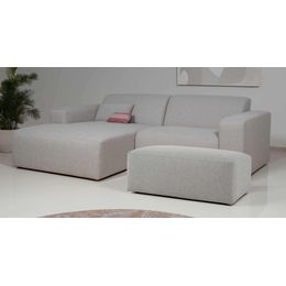 Ecksofa Inosign "Koa,228cm, L-Form, Modulsofa, Webstoff, Cord, Struktur, Chenille", beige, B:228cm H:88cm T:159cm, 62% Polypropylen, 32% Polyester, Sofas, Ecksofa, Designsofa, Set, Hocker inklusive, weicher Lounge-Sitzkomfort, Topseller