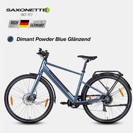 SAXONETTE E-Bike "SAXONETTE E-Bike Cityrad URBANO", 48cm, 28 Zoll (71,12cm)eisblau, Elektrofahrr&auml;der, (mit integr. Akku), Elektrofahrrad f&uuml;r Alltag