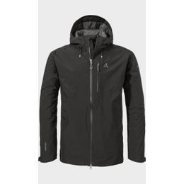 Sch&ouml;ffel Outdoorjacke SCH&Ouml;FFEL "Jacket Style Mauku MNS", Herren, Gr. 48, schwarz (9990, schwarz), Oberstoff: 100% Polyester; (Membran: Polyester); Futter: 100% Polyester, regular fit, hoch geschlossener Ausschnitt, Jacken Outdoorjacke