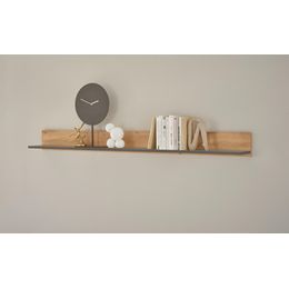 Wandregal Home Affaire "City/Giron, modernes Wandboard, Wandhalter mit Ablagefl&auml;che", schwarz (eiche evoke), B:170cm H:15cm T:17cm, FSC-zertifizierter Holzwerkstoff, Regale, Wandregal, vielseitig einsetzbares H&auml;ngeregal
