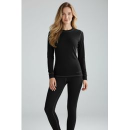 Thermounterw&auml;sche-Set Icepeak "SKI UNTERW&Auml;SCHE IVEYE", Damen, Gr. XL (42), schwarz, Jersey, Obermaterial: 100% Polyester, eng, Bekleidungssets