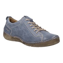 Schn&uuml;rschuh Josef Seibel "Fergey 56", Damen, Gr. 42, blau (hellblau), Leder, Schuhe Schn&uuml;rschuh, Freizeitschuh, Halbschuh mit herausnehmbarer Innensohle, Weite G