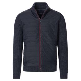 Strickjacke Casamoda "Casamoda Strickjacke uni", Herren, Gr. XL, blau (dunkelblau), 100% Baumwolle, Strickjacken Strickjacke