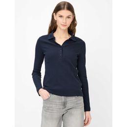 Poloshirt Brax "Style CLEO L", Damen, Gr. 40, navy, 96% Baumwolle, 4% Elasthan, Shirts