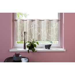Scheibengardine OTTO HOME "Anna" Gr. 1, beige (sand), B:90cm H:30cm, Ausbrenner, Polyester, Gardinen, Viskose & Polyester, &Auml;ste-Motiv