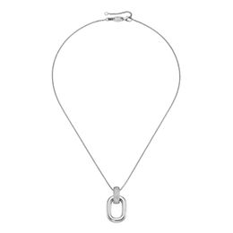 Kette mit Anh&auml;nger "Kette Anh&auml;nger mit wei&szlig;en Zirkonia, Silber 925", silber, Giorgio Martello MILANO, Halsketten, Damen, Silber 925 (Sterlingsilber), Kette mit Anh&auml;nger