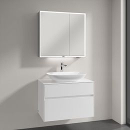 Villeroy & Boch Villeroy & Boch Embrace Schrank mit Loop & Friends Waschtisch, mit Spiegelschrank My View Now, 4A500001+A95500DH+A4558000, My View Now