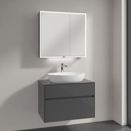 Villeroy & Boch Villeroy & Boch Embrace Schrank mit Artis Waschtisch, mit Spiegelschrank My View Now, 419861R1+A95500FP+A4558000, My View Now