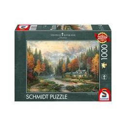 Schmidt Spiele Thomas Kinkade Studios: Herbstabend am See, Puzzle 1000 Teile