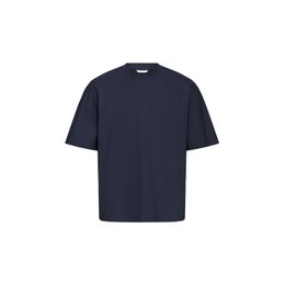 Rundhalsshirt Casual Friday "Rundhalsshirt CFForrie", Herren, Gr. M, blau (schwarz navy), Obermaterial: 100% Baumwolle CO., Shirts Rundhalsshirt
