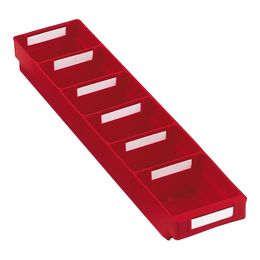 KAPPES Regalkasten Mod. 510 rot 500 x 120 x 65 mm f&uuml;r 5 Trennplatten (6632.00.3051)