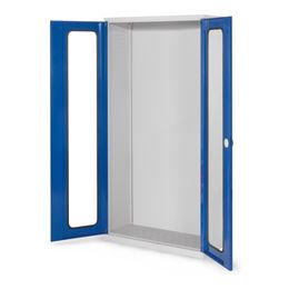 KAPPES Systemschrank Leergeh&auml;use Serie 400 RAL 7035/5010 Sichtfenstert&uuml;ren (1250.00.5016)