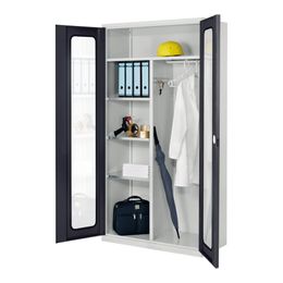 KAPPES Akten-/Kleiderschrank ErgoPlus RAL 7035/7016 Sichtfenstert&uuml;ren (1251.03.5024)