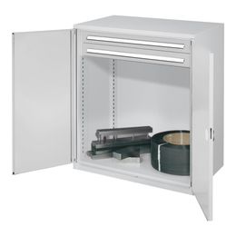 KAPPES Schwerlastbeistellschrank Mod. 64 RAL 7035 Doppelwandt&uuml;ren mit Ausstattung (1471.05.2013)