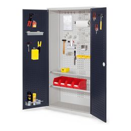 KAPPES Werkzeugschrank RasterPlan Mod. 5 T410 mm RAL 7035/7016 T&uuml;ren innen Lochplatten (1352.01.3024)