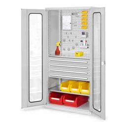 KAPPES Schubladenschrank RasterPlan RAL 7035 Mod. 33 Sichtfenstert&uuml;ren (1460.03.5013)