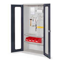 KAPPES Werkzeugschrank RasterPlan Mod. 5 T410 mm RAL 7035/7016 Sichtfenstert&uuml;ren (1352.01.5024)