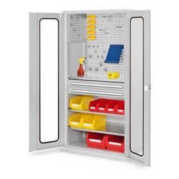 KAPPES Schubladenschrank RasterPlan RAL 7035 Mod. 31 Sichtfenstert&uuml;ren (1460.01.5013)