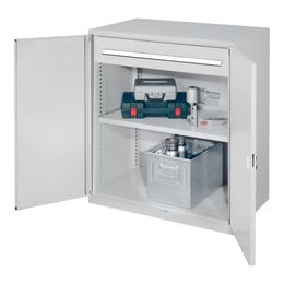 KAPPES Schwerlastbeistellschrank Mod. 66 RAL 7035 Doppelwandt&uuml;ren mit Ausstattung (1471.07.2013)