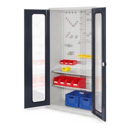 KAPPES Werkzeugschrank RasterPlan Mod. 5 T500 mm RAL 7035/7016 Sichtfenstert&uuml;ren (1354.01.5024)