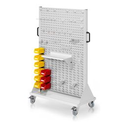 KAPPES RasterMobil Gr. 4 RAL 7035 H1580 mm mit 4 Loch-/4 Schlitzplatten mit Ausstattung 2 (7022.01.3913)