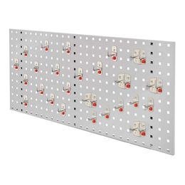 KAPPES Lochplatten RasterPlan/ABAX Einsteigerset 8 RAL 7035 mit Ausstattung (3324.08.1013)