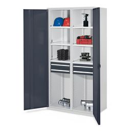 KAPPES Schwerlastschrank MMT Mod. 56 RAL 7035/7016 Vollblecht&uuml;ren (1463.12.1024)