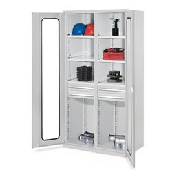 KAPPES Schwerlastschrank MMT Mod. 56 RAL 7035 Sichtfenstert&uuml;ren (1463.12.5013)