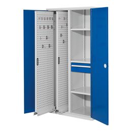 KAPPES Vertikalschrank RasterPlan Mod. 82 RAL 7035/5010 Doppelwandt&uuml;r mit Ausstattung (1465.03.2016)