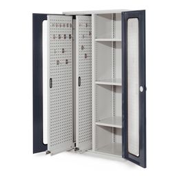 KAPPES Vertikalschrank RasterPlan Mod. 80 RAL 7035/7016 Sichtfenstert&uuml;r mit Ausstattung (1465.01.5024)