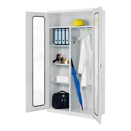 KAPPES Akten-/Kleiderschrank ErgoPlus RAL 7035 Sichtfenstert&uuml;ren (1251.03.5013)