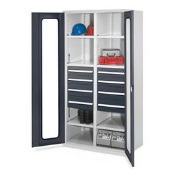 KAPPES Schwerlastschrank MMT Mod. 54 RAL 7035/7016 Sichtfenstert&uuml;ren (1463.08.5024)