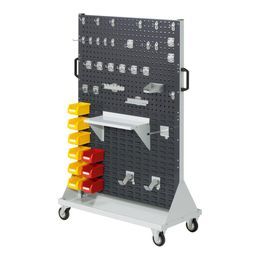 KAPPES RasterMobil Gr. 4 RAL 7035/7016 H1580 mm mit 4 Loch-/4 Schlitzplatten mit Ausstattung (7022.01.3924)