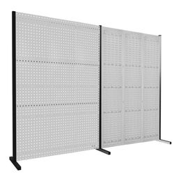 KAPPES Trennwand RasterPlan Doppelfeld 180&deg; H2000 mm RAL 7035 Ausstattung 1 LP/SP (7246.00.2313)
