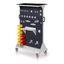 KAPPES RasterMobil Gr. 4 RAL 7035/7016 H1620 mm mit 4 Loch-/4 Schlitzplatten mit Ausstattung 2 (7022.05.3924)