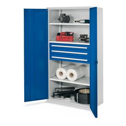 KAPPES Schwerlastschrank OMT Mod. 43 RAL 7035/5010 Vollblecht&uuml;ren (1462.06.1016)