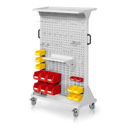KAPPES RasterMobil Gr. 4 RAL 7035 H1620 mm mit 4 Loch-/4 Schlitzplatten mit Ausstattung 1 (7022.04.3913)