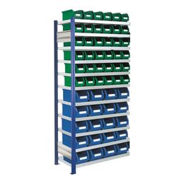 KAPPES Steckregal RasterPlan mit Lagersichtk&auml;sten Mod. 14 2000 x 1000 x 400 mm AF RAL 5010 (5203.01.2621)