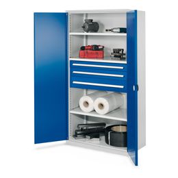 KAPPES Schwerlastschrank OMT Mod. 46 RAL 5010 Doppelwandt&uuml;ren (1462.15.2016)