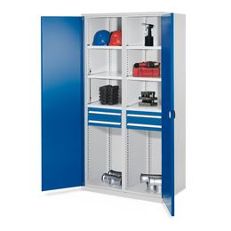 KAPPES Schwerlastschrank MMT Mod. 56 RAL 7035/5010 Doppelwandt&uuml;ren (1463.12.2016)