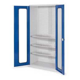 KAPPES Werkzeugschrank RasterPlan Mod. 6 T500 mm RAL 7035/5010 Sichtfenstert&uuml;ren (1354.02.5016)